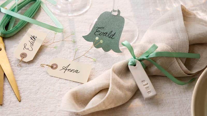 3 festive place cards | DIY project | Søstrene Grene