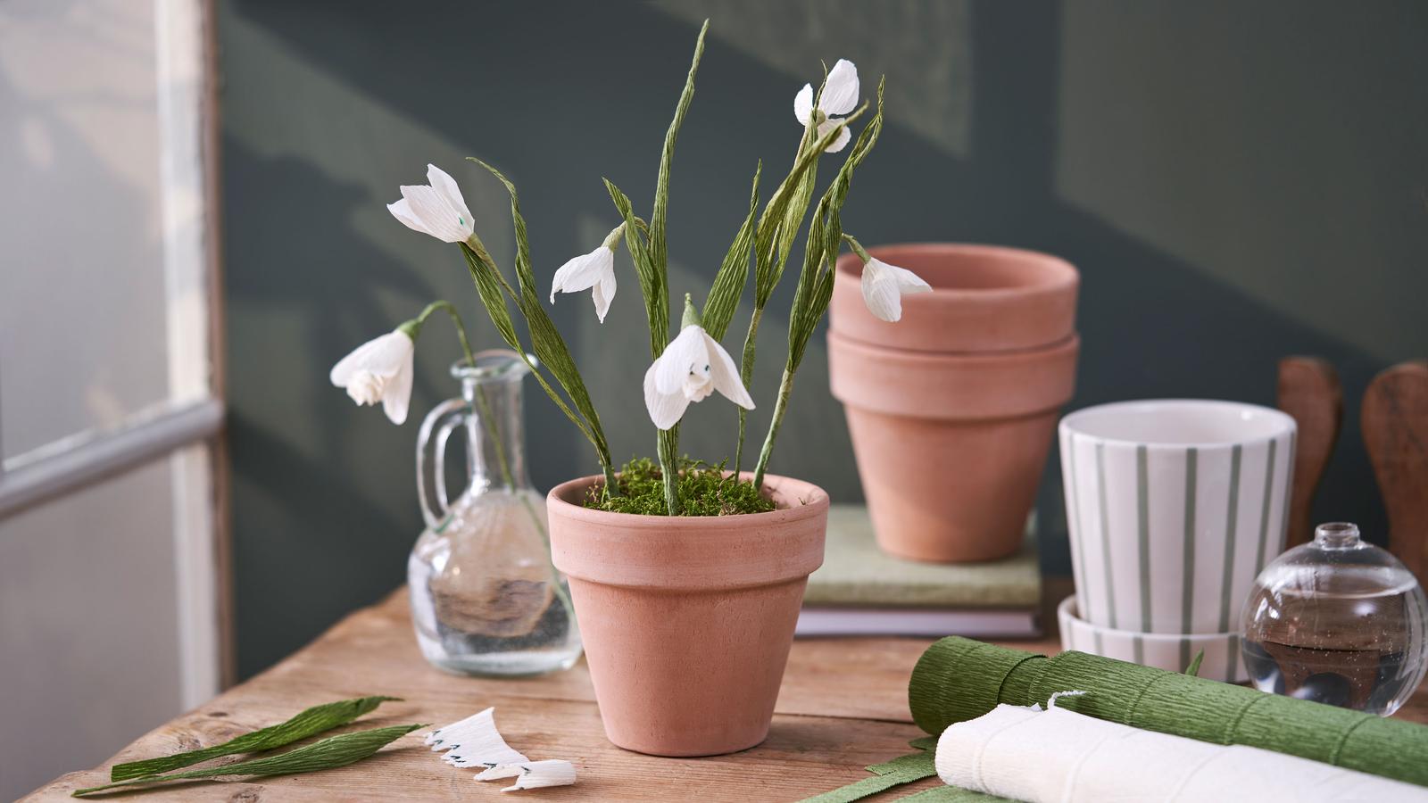 Delightful paper snowdrops | DIY-projects | Søstrene Grene