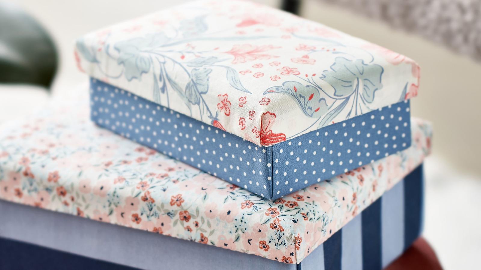 Sew a patchwork fabric covered box | DIY-projects | Søstrene Grene