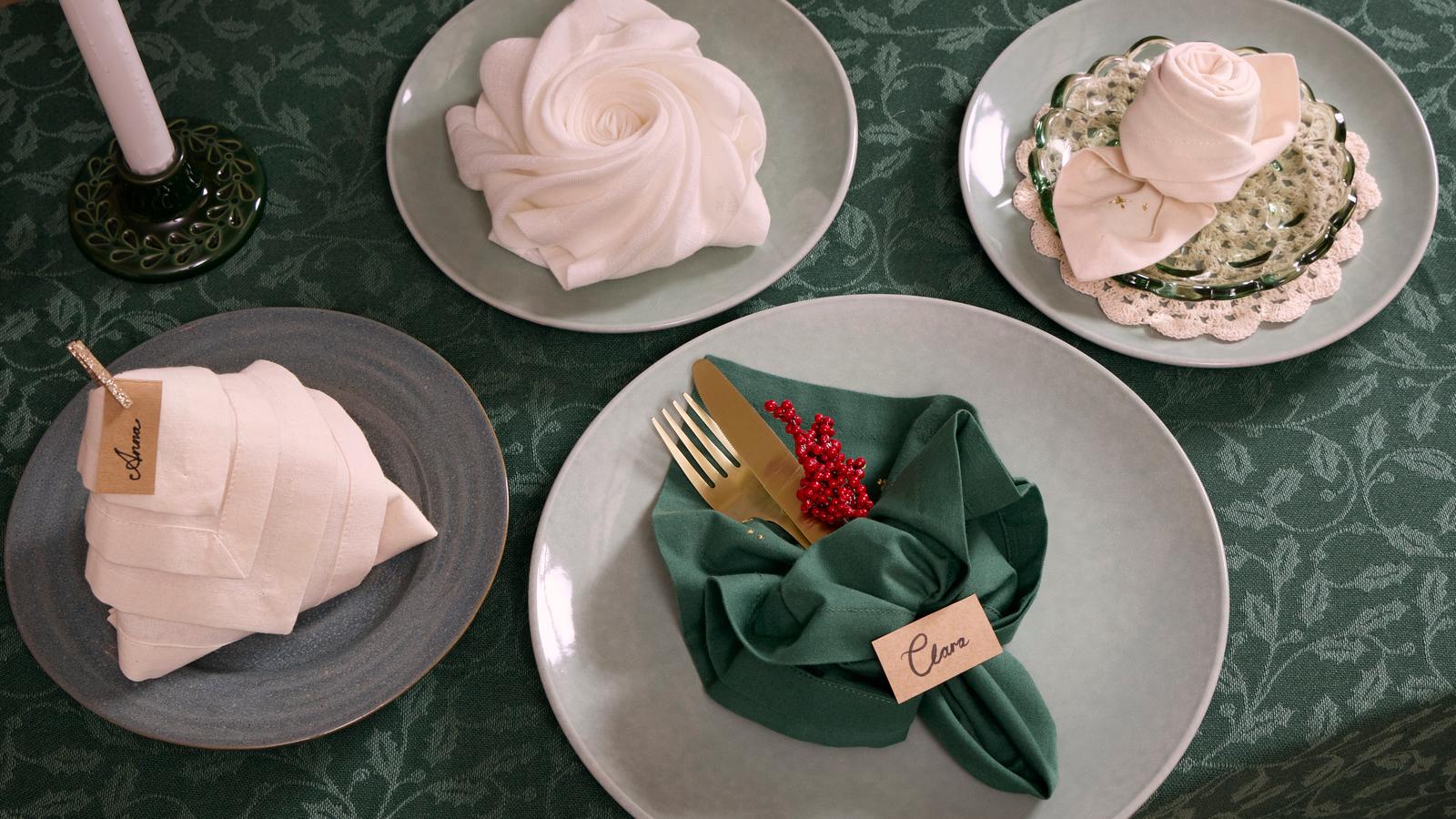 4 elegant napkin folding techniques |DIY project | Søstrene Grene