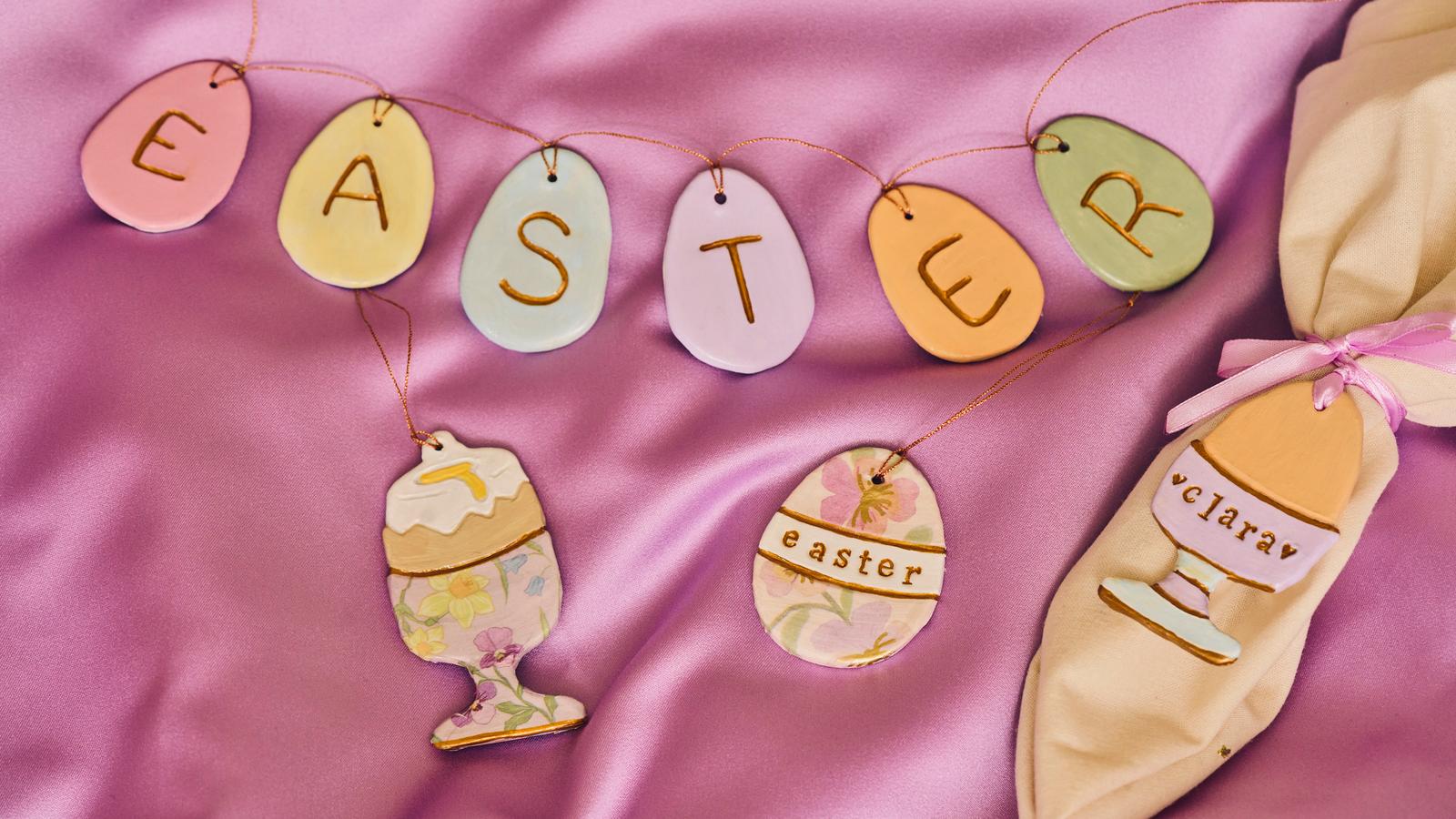 Air-dry clay egg ornaments | DIY project | Søstrene Grene