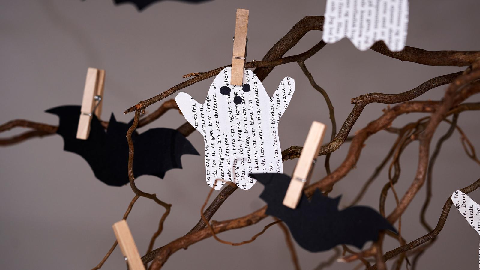 Klipp ut spøkelser og flaggermus av papir | DIY-prosjekter | Søstrene Grene