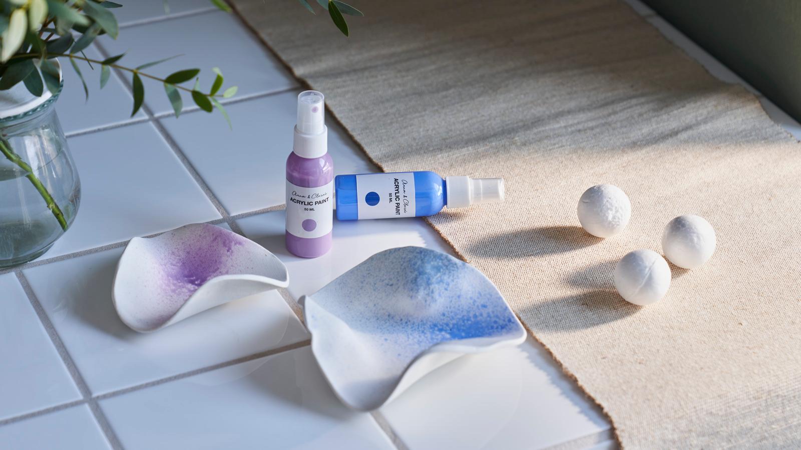 Clay bowl with splash effect | DIY project | Søstrene Grene